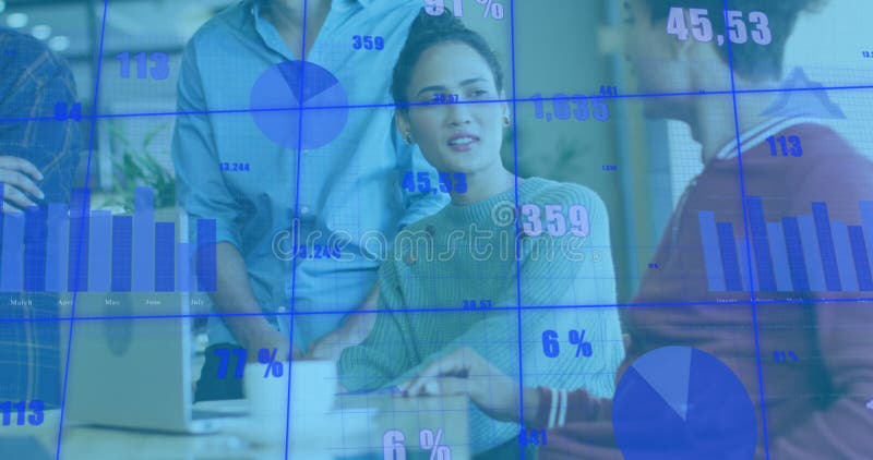 Animation of Graphs and Changing Numbers Over Diverse Coworkers Sharing ...