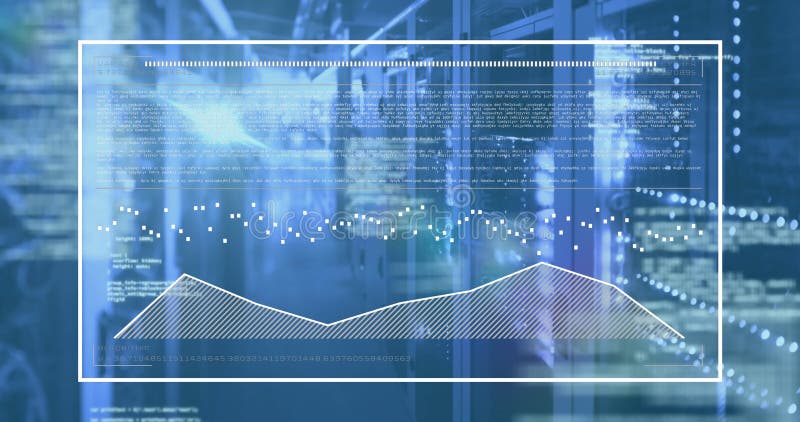 Animation Of Graphs Loading Bars And Computer Language Over Data
