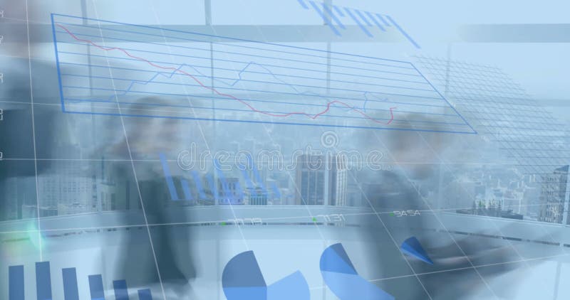 Animation of Graphs, Numbers, Loading Circles, Time Lapse of Walking ...