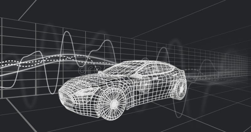 Animation of Graphs Over 3d Car Model Moving Seamless Pattern in a ...