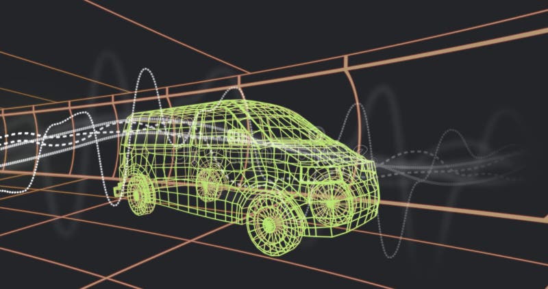 Animation of Graphs Over 3d Van Model Moving Seamless Pattern in a ...
