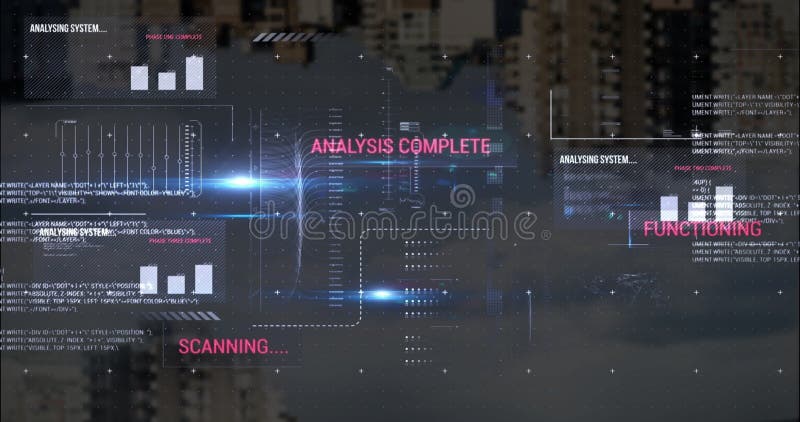 Animation Of Graphs Texts Loading Bars And Computer Language Modern
