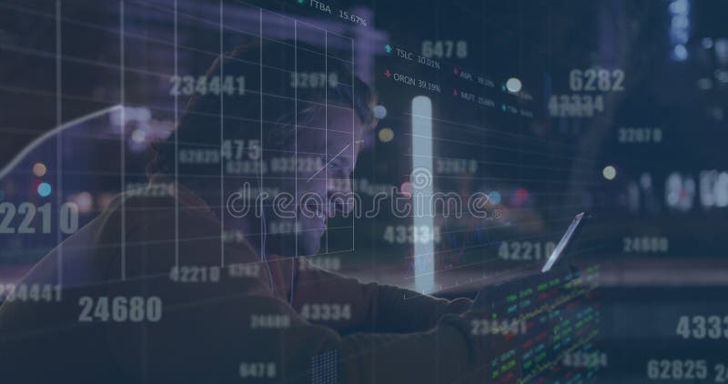 Animation of Graphs, Trading Boards, Changing Numbers, Caucasian Man ...