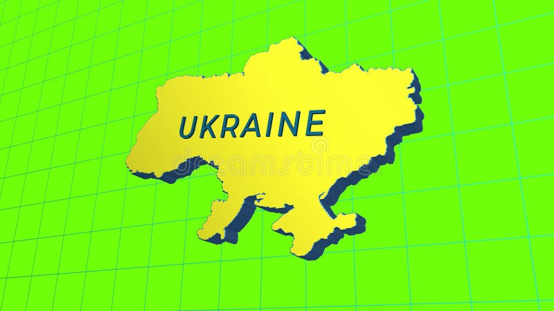 Animation on Green Background of Political Map of Ukraine within ...