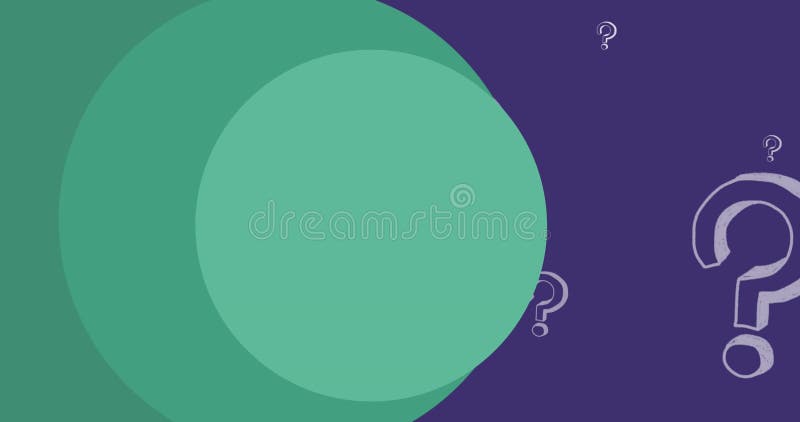 Animation of Question Marks Over Caucasian Man Holding Alarm Clock ...