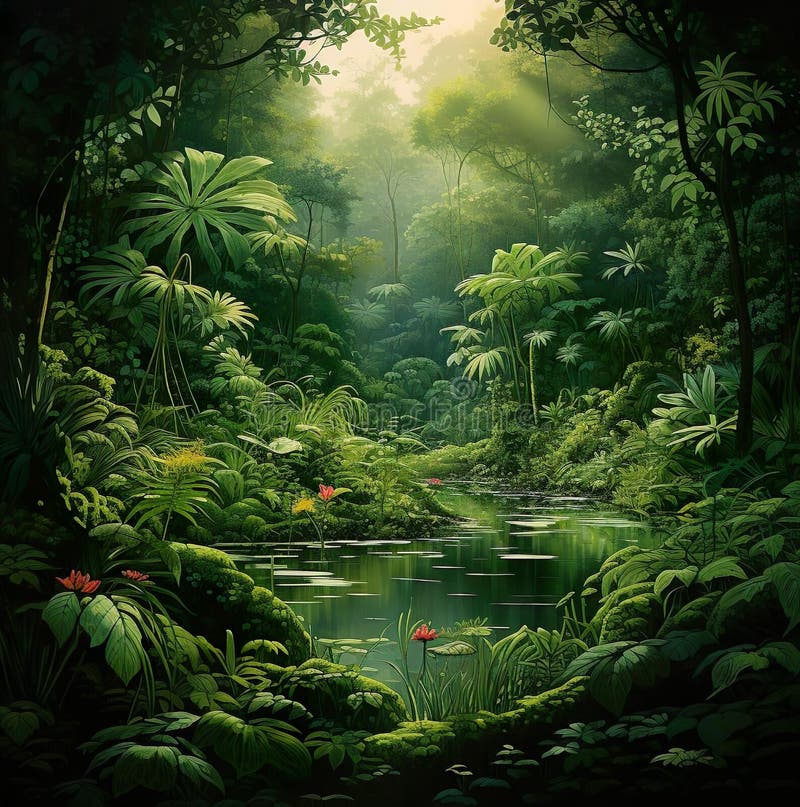 Animation of green forest stock image. Image of abstract - 291358381