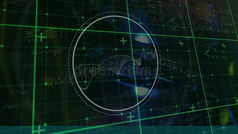 Animation of Green Grid Over Circular Scanner with Rotating Dna Helix ... Animation of Green Grid Over Circular Scanner with Rotating Dna Helix ...