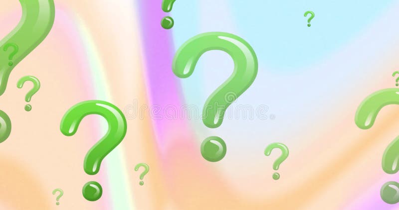 Animation of Green Question Marks Over Pastel Background Stock Footage ...