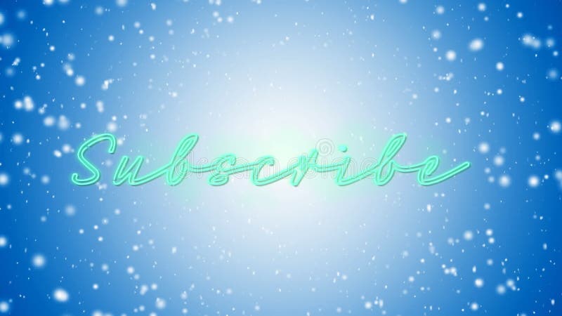 Animation of Green Subscribe Text Over Glowing Spots on Blue Background ...