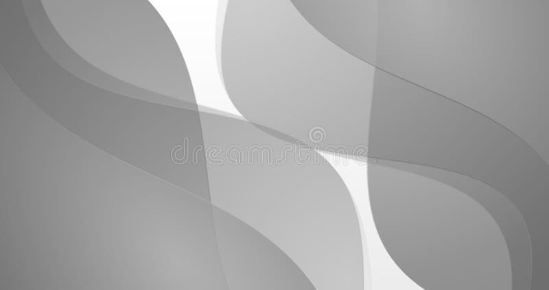 Animation of Grey Waving Layers with Copy Space on White Background ...