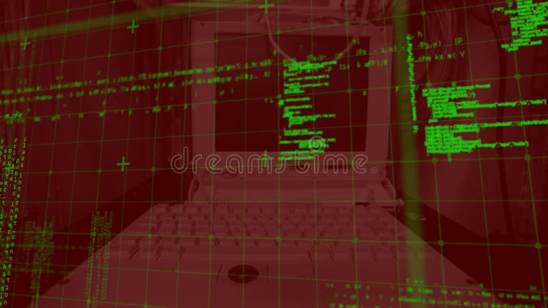 Retro Computer Booting with Glitch and Green Screen and Shutting Down ...