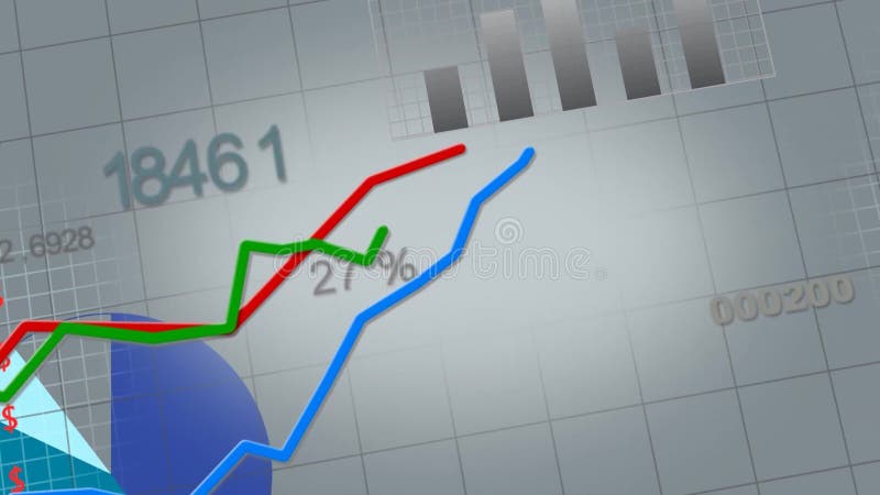 Animation of Growing Charts in Colour Stock Footage - Video of design ...