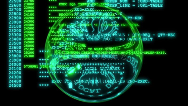 Hacker Code Running Down A Computer Screen Terminal Stock Video Video Of Cyberspace Cyber