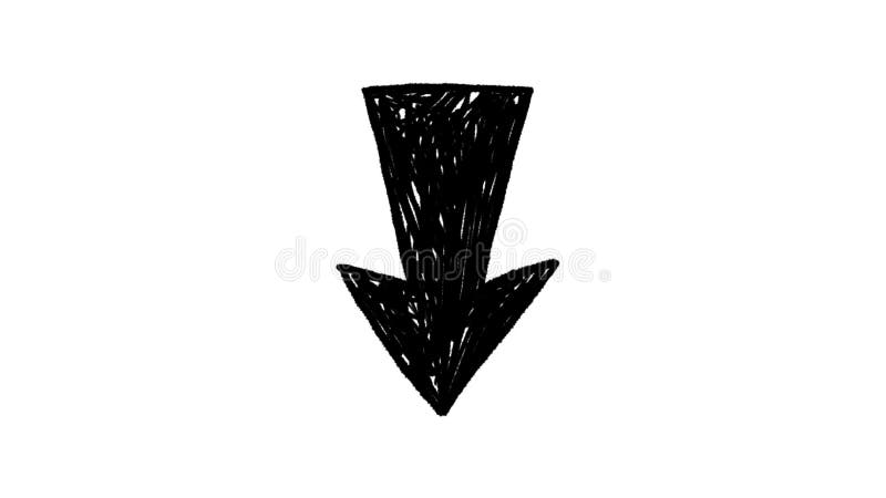 Animation of Hand Drawn Pointing Arrow Stock Footage - Video of arrow ...