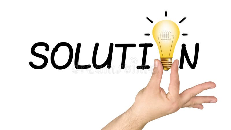 Animation Hand Holding Light Bulb Solution Word Stock Video - Video of ...