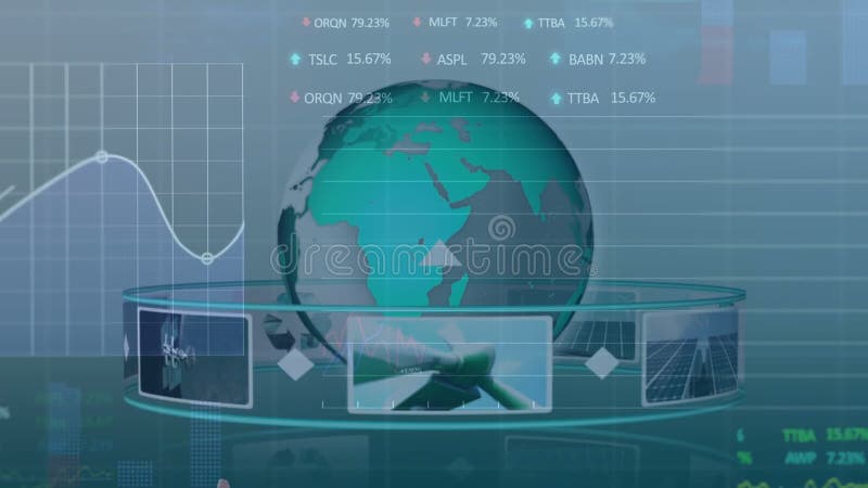 Animation of Hand Touching Screens with Data Processing Against ...