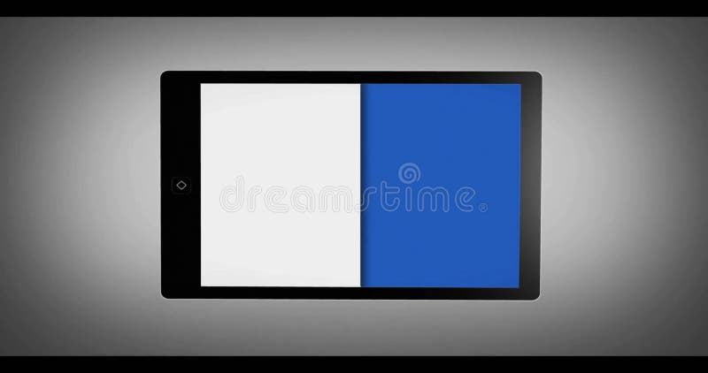 Animation of Hand Using Tablet with Shapes and Diagrams Stock Footage ...