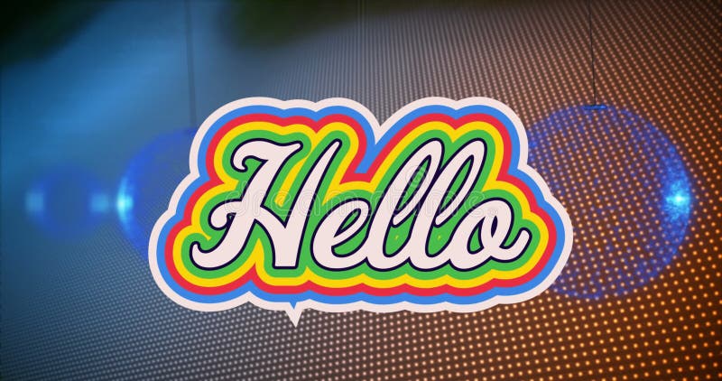 Animation of Hello Text Over Baubles Stock Footage - Video of network ...
