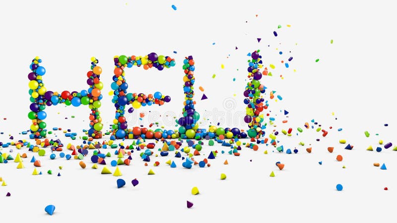 Animation of Hello Text Over Interference Stock Footage - Video of ...