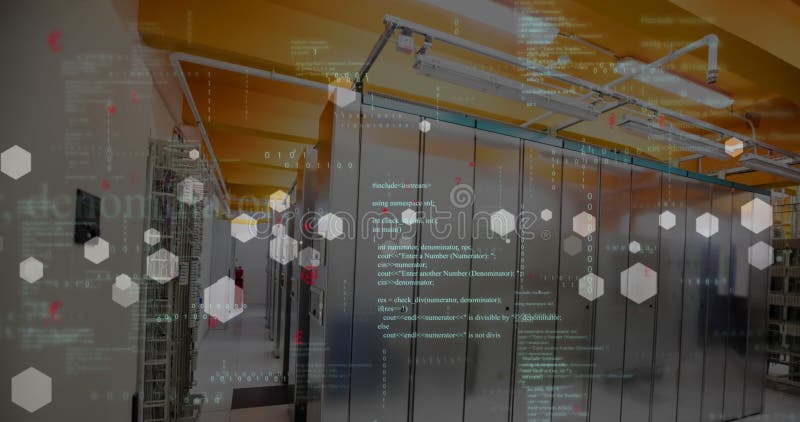 Animation of Hexagonal Shapes, Binary Coding and Data Processing ...