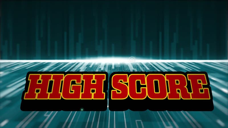 Animation of High Score in Digital Abstract Space Stock Video - Video ...