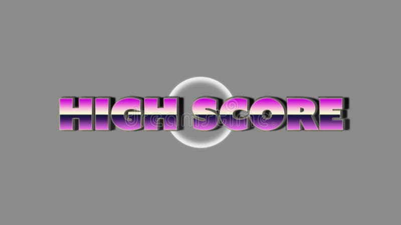 Animation of High Score Text Banner Over Expanding Circular Shape ...