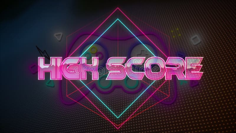 Animation of High Score Text Over Tree Stock Video - Video of graphic ...