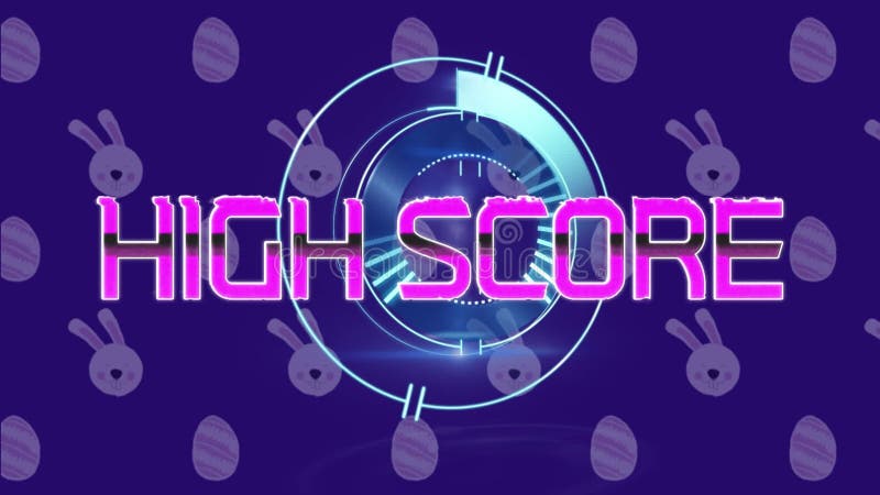 Animation of High Score Text Over Scope Scanning and Easter Icons on ...