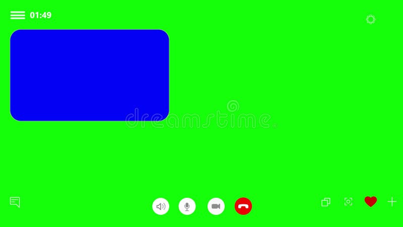 Animation of Horizontal Screen Display of a Video Meeting Skype ...