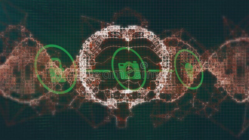 Animation of Human Brain, Dna Strand, Connections and Data Processing ...