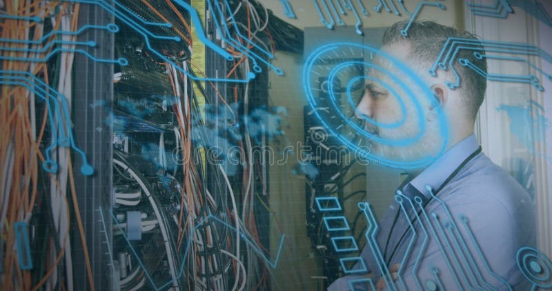 Animation of Human Brain and Scopes Scanning Over World Map Stock Video ...