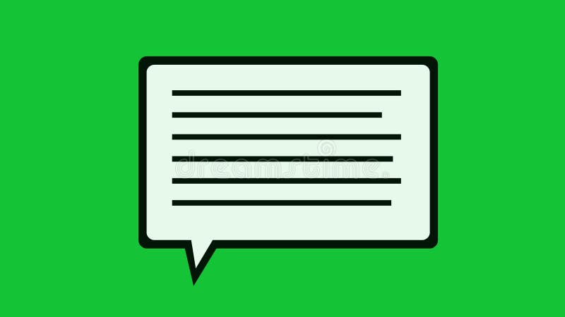 Animation Icon Bubble Dialog Text Message Stock Footage - Video of send ...