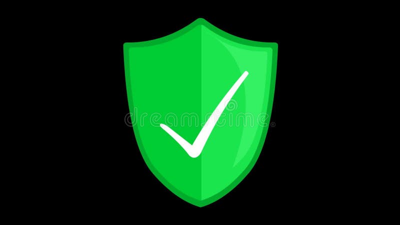 Animation Icon Shield Antivirus Protected Activated Stock Footage ...