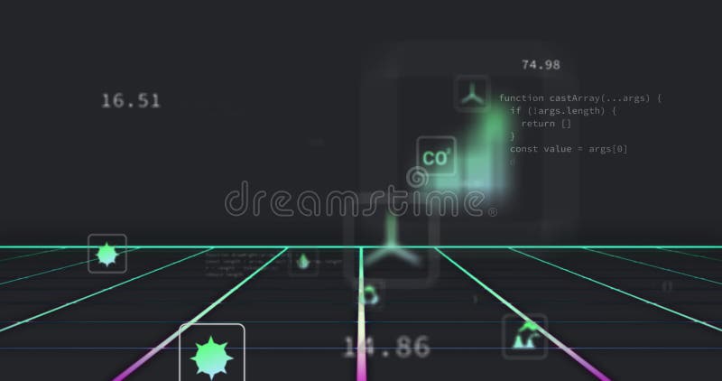 Animation of Icon in Squares Over Changing Numbers and Computer ...