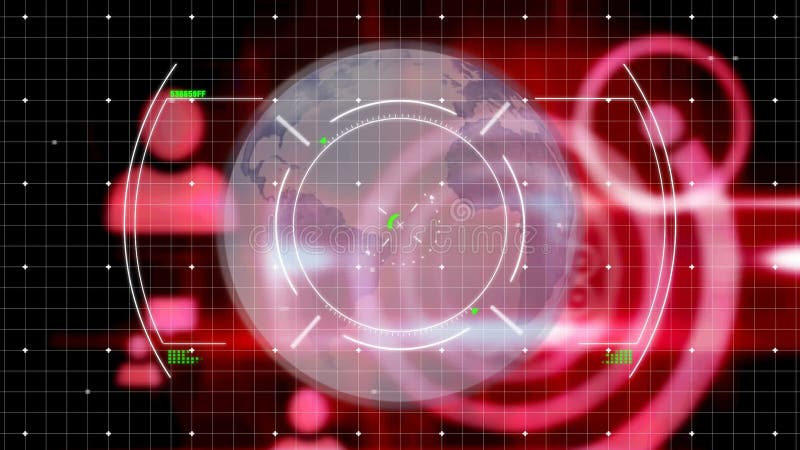 Animation of Icons with Digital Scope Scanning Stock Video - Video of ...