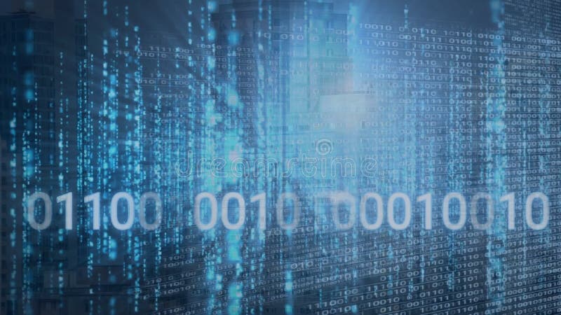 Animation of Illuminated Binary Codes Moving on Abstract Background ... Animation of Illuminated Binary Codes Moving on Abstract Background ...
