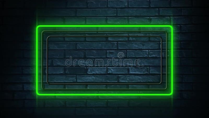 Animation of Illuminated Empty Board Over Gray Brick Wall Stock Footage ...