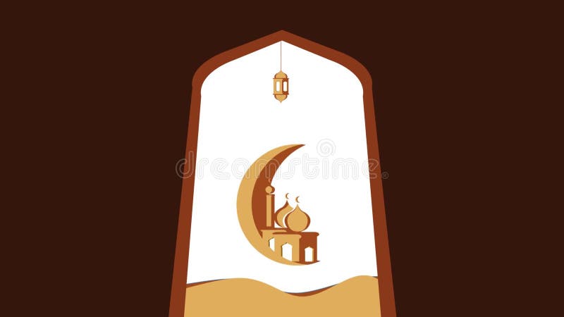 Animation Illustration Vector Mosque Stock Footage - Video of element ...