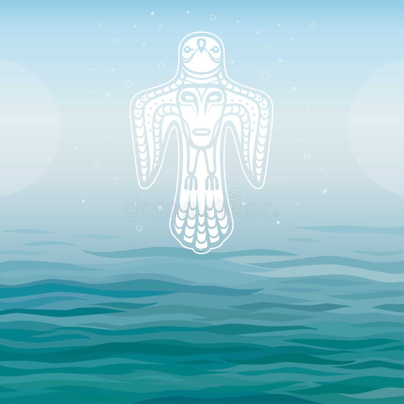 Animation Image of Ancient Pagan Deity. Bird with a Human Face on a ...