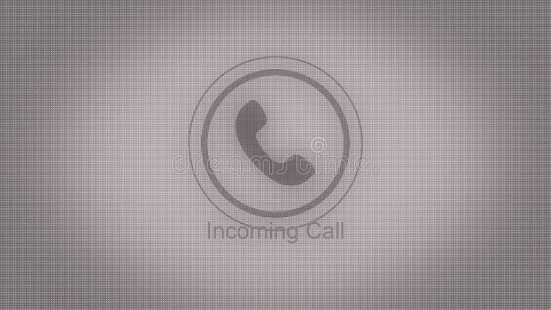 Animation Incoming Call. Abstract Animation of Incoming Call with Black ...