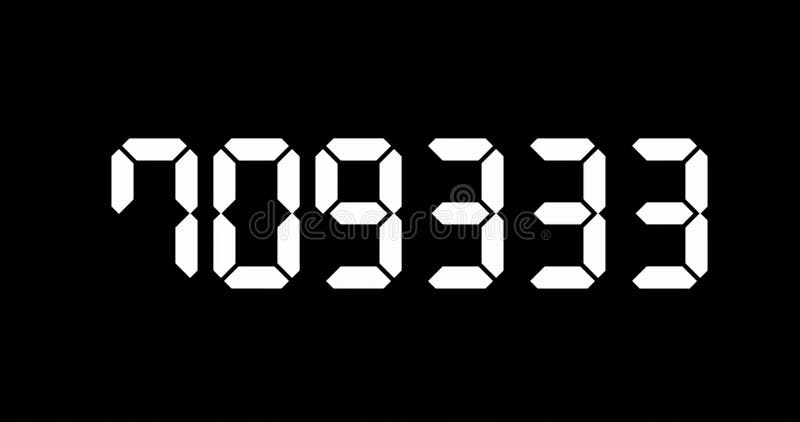 Animation of Increase Counting Numbers in Digital Clock or Timer ...