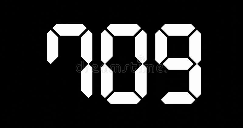 Animation Of Increase Counting Numbers In Digital Clock Or Timer