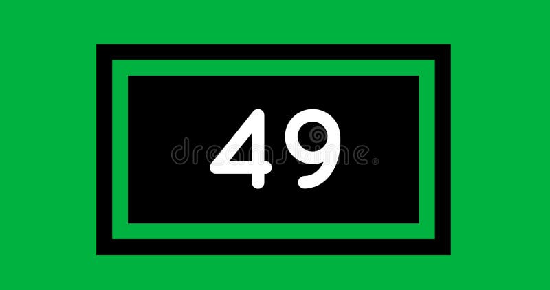 Counting Numbers in a Black Frame 4k Stock Video - Video of childhood ...