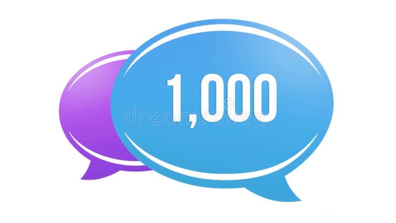 Animation of Increasing Numbers in an Multicolored Chat Boxes on a ...