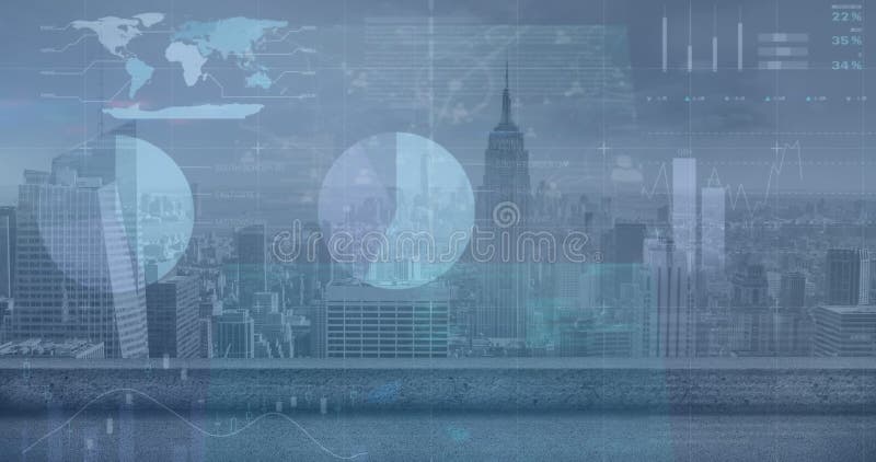 Animation of Infographic Interface, Multiple Interface Against Modern ... Animation of Infographic Interface, Multiple Interface Against Modern ...