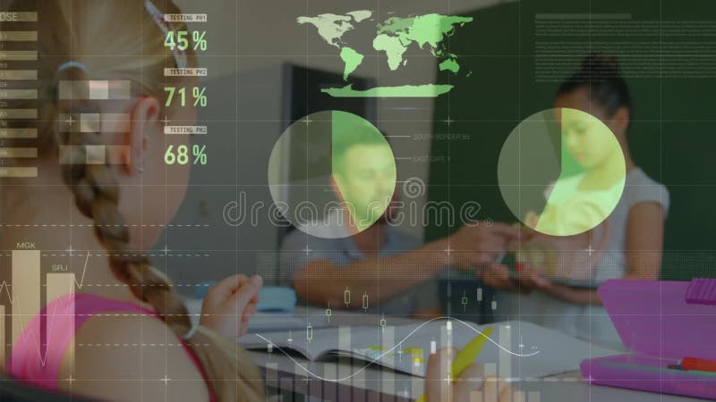 Animation of Infographic Interface Over Diverse Teacher Explaining ...