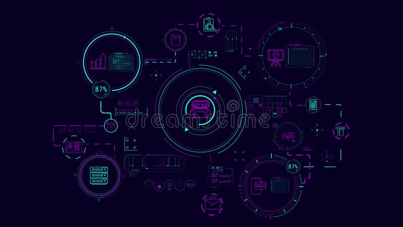 Animation of Infographic Schema about AI in Business Data Processing ...
