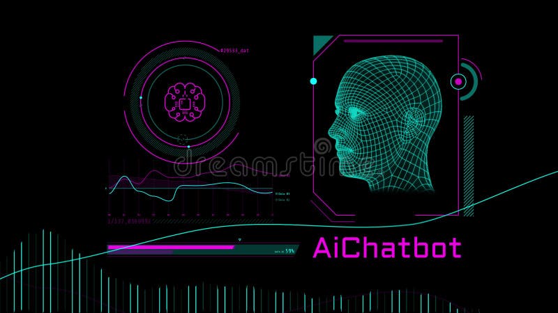 Infographics of AI and Chatbot Usage on Alpha Channel. Stock Video ...