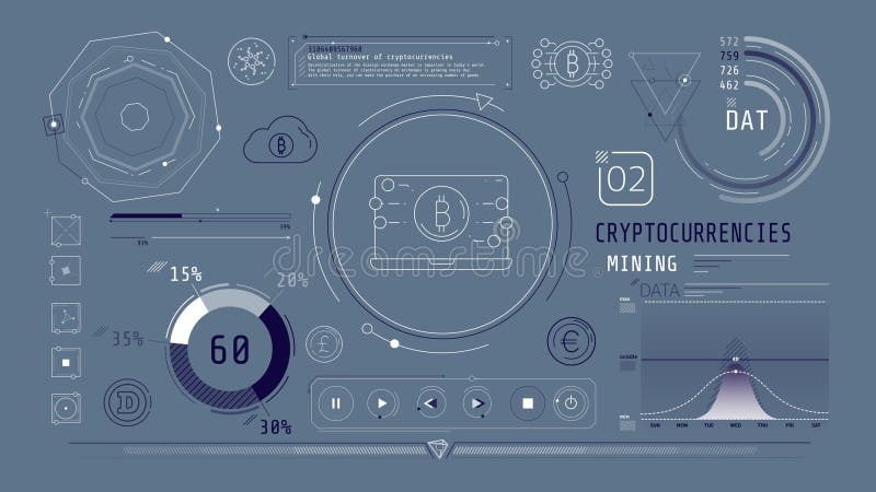 Animation of Infographics about Cryptocurrency Mining on Alpha Channel ...