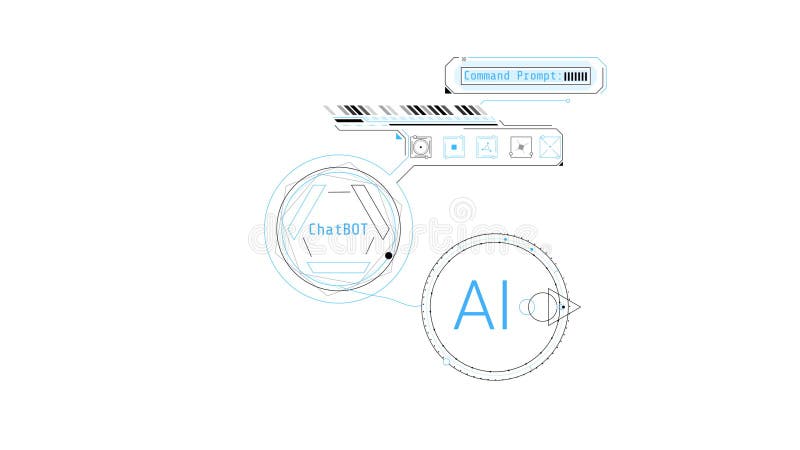 Animation of Infographics about Processing Requests by AI. Stock ...